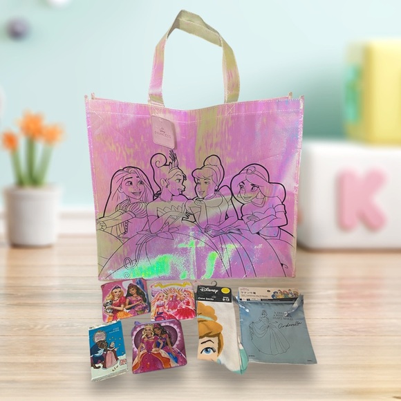 Disney | Bags | Disney Princess Tote Bag With Accessories Bundle | Poshmark